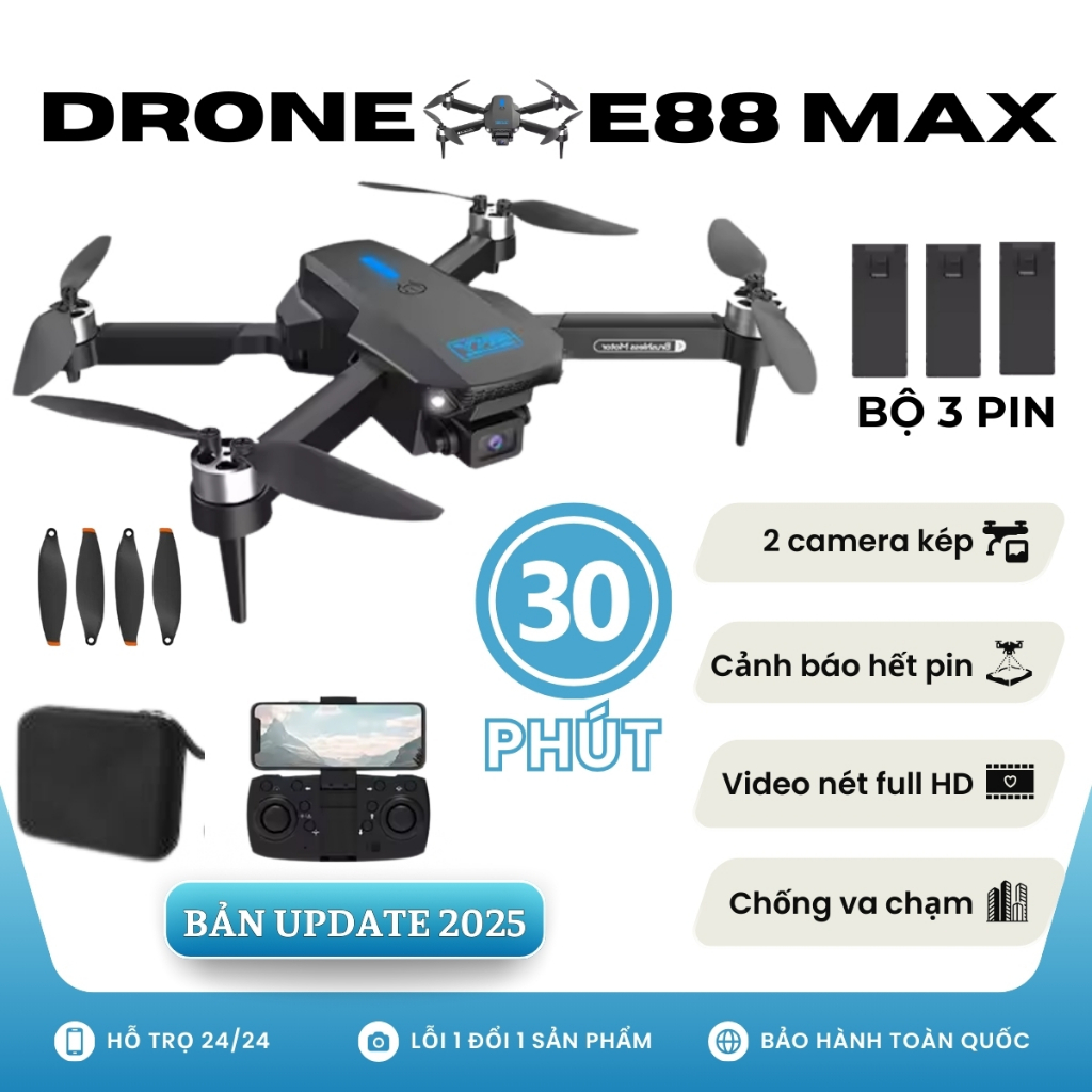 Flycam Giá Rẻ E88 Max – Chính Hãng, Chất Lượng Cao, Giao Nhanh, Máy Bay ...
