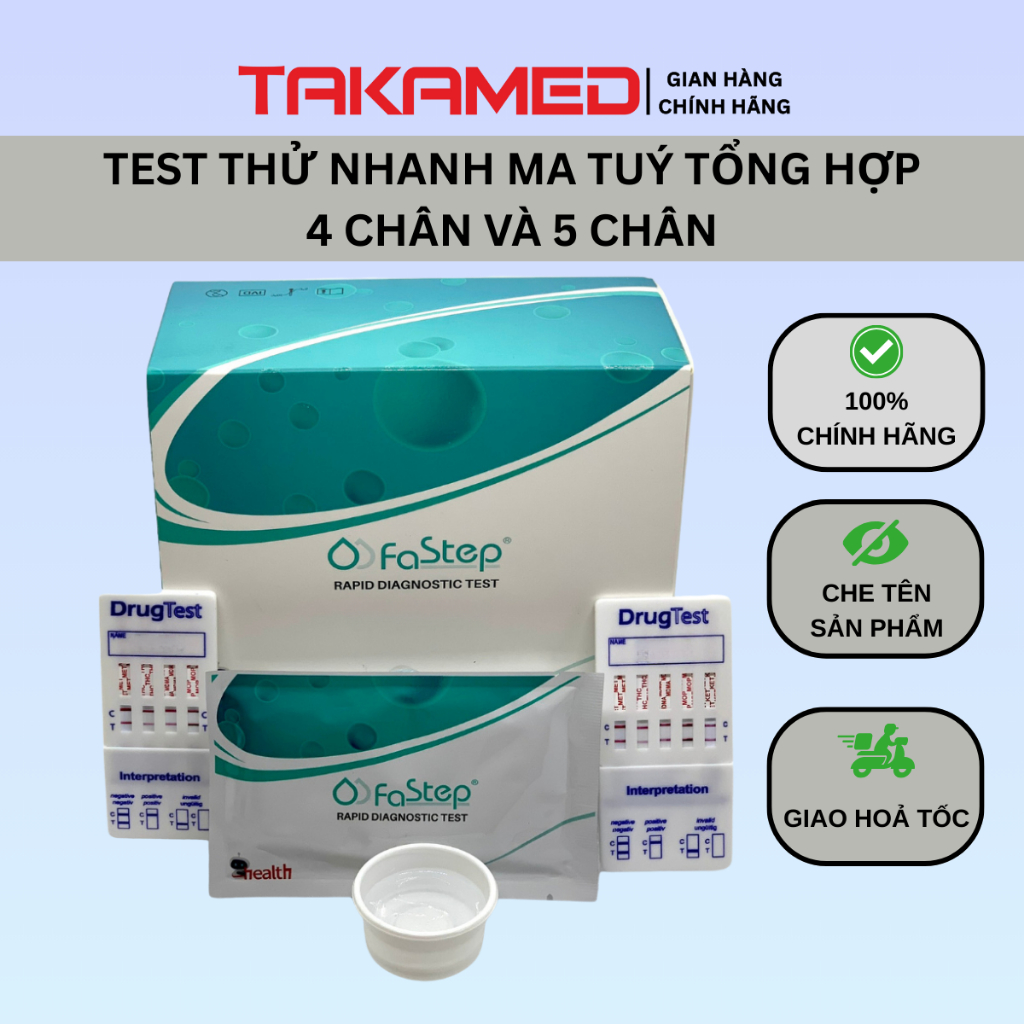 Que test ma tuý tổng hợp 4 và 5 chân Fastep test nhanh độ chính xác cao ...