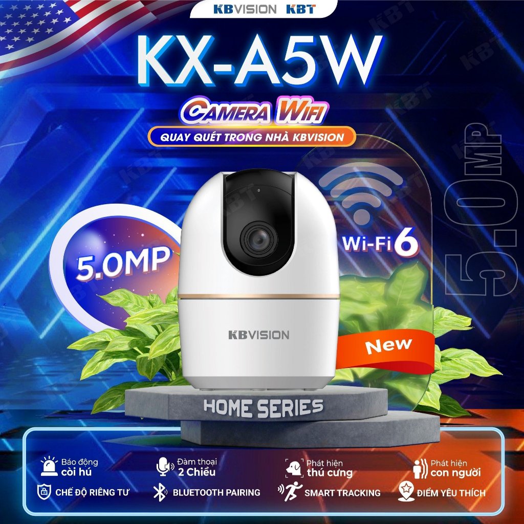 Camera Wifi KBVISION A3W A5W quay quét trong nhà KX-A3W / KX-A5W 3mp 5mp - Chính Hãng | Shopee ...