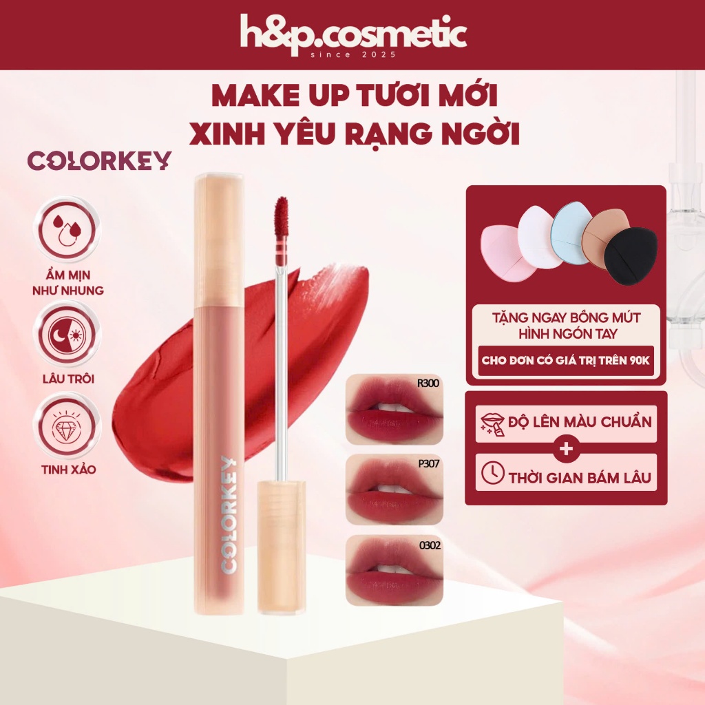 Son Colorkey Watery Tint Không Dính Cốc Siêu Mịn Môi | Shopee Việt Nam