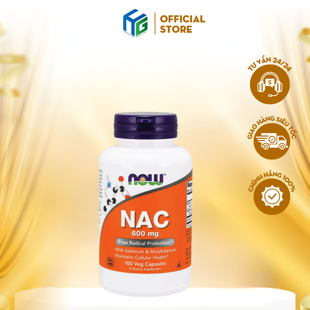 NOW NAC 600mg Giúp giải độc gan, bảo vệ gan toàn tiện, tăng cường miễn ...