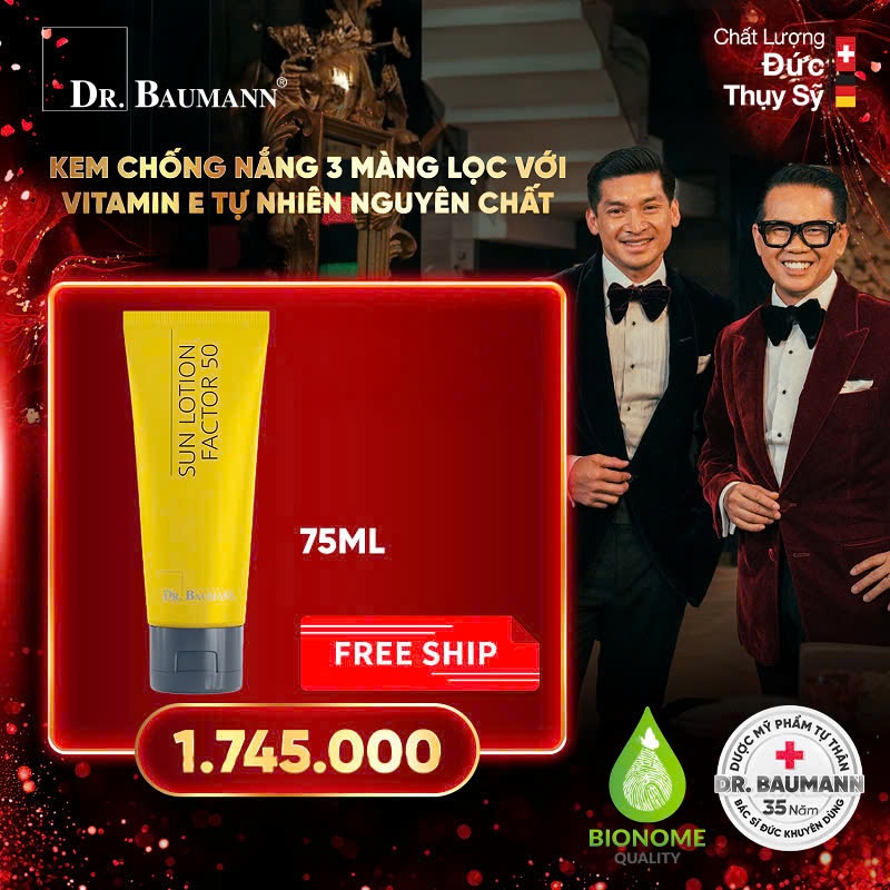 Kem chống nắng nâng tone Dr. Baumann Sun Lotion Factor 50 | Shopee Việt Nam