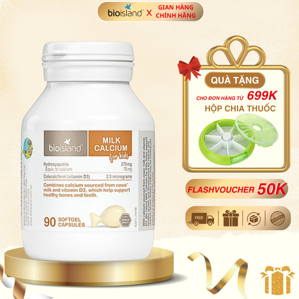 Canxi cho bé Bioisland giúp chắc khỏe hệ xương và răng cho trẻ 90 viên của Úc | Shopee Việt Nam