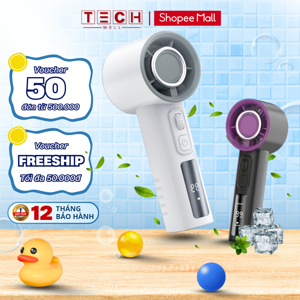 Quạt Cầm Tay Mini METIS Làm Mát Nhanh Với 120 Mức Gió, Màn Hình LCD ...
