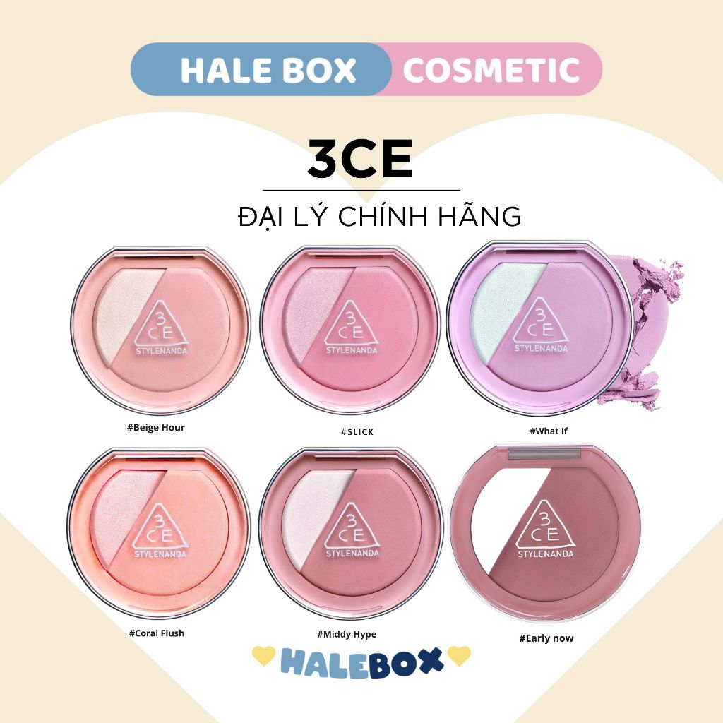 Phấn Má Hồng Kèm Bắt Sáng 3CE Blushlighter Lazy Talk - Slick | Shopee Việt Nam