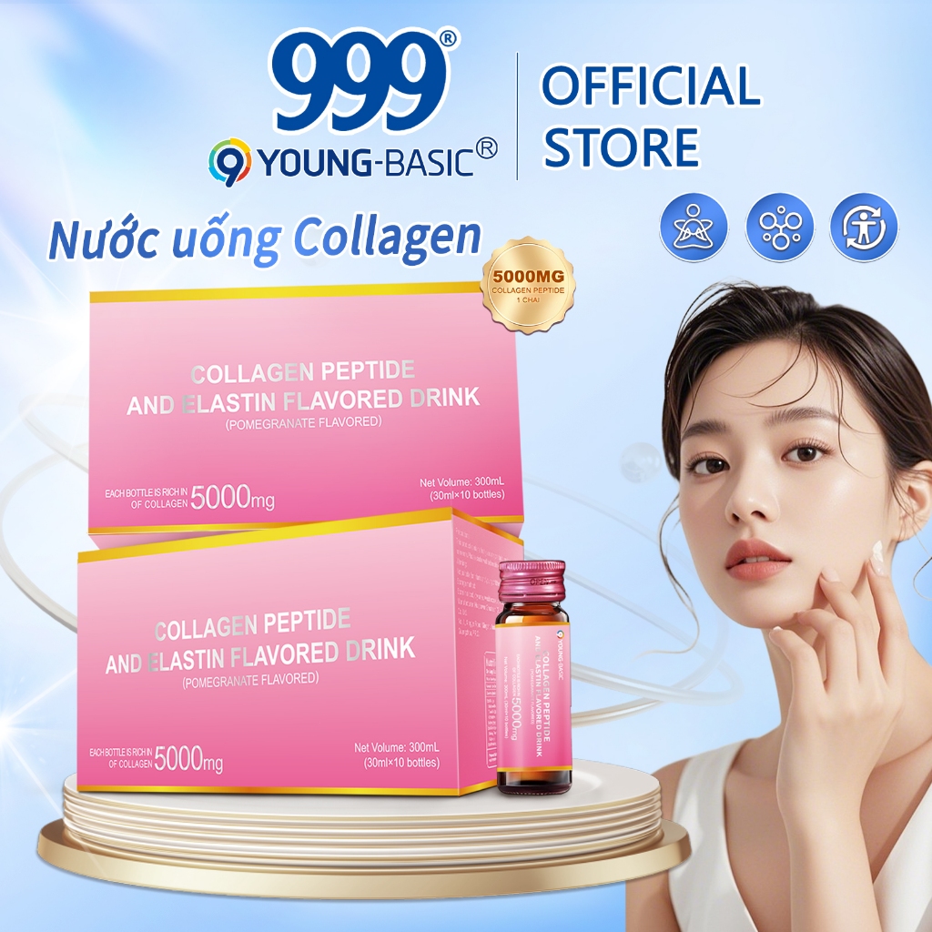 9 YOUNG-BASIC Nước uống The Collagen uống dạng chai giúp đẹp da, chắc ...