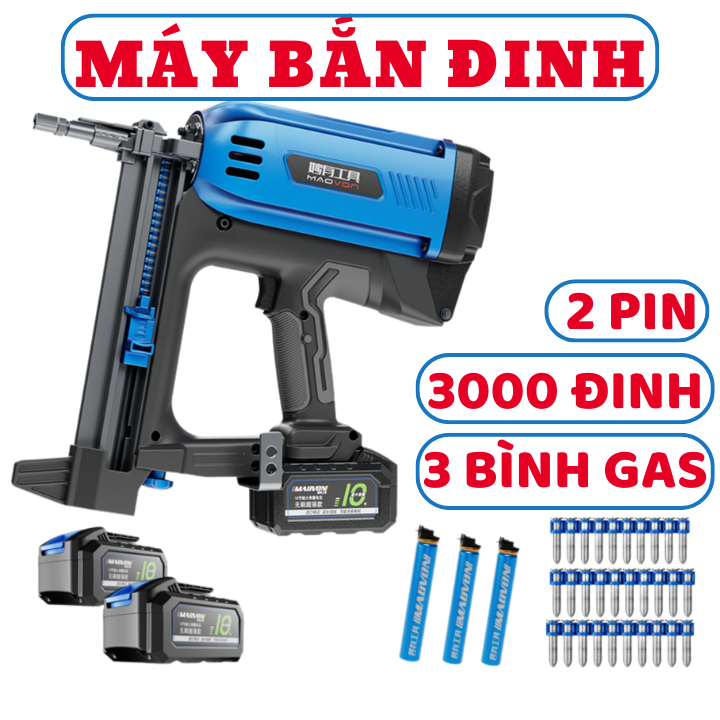 Máy Bắn Đinh Gas Linh Hoạt, Kèm 3000 Đinh - Dễ Sử Dụng | Shopee Việt Nam