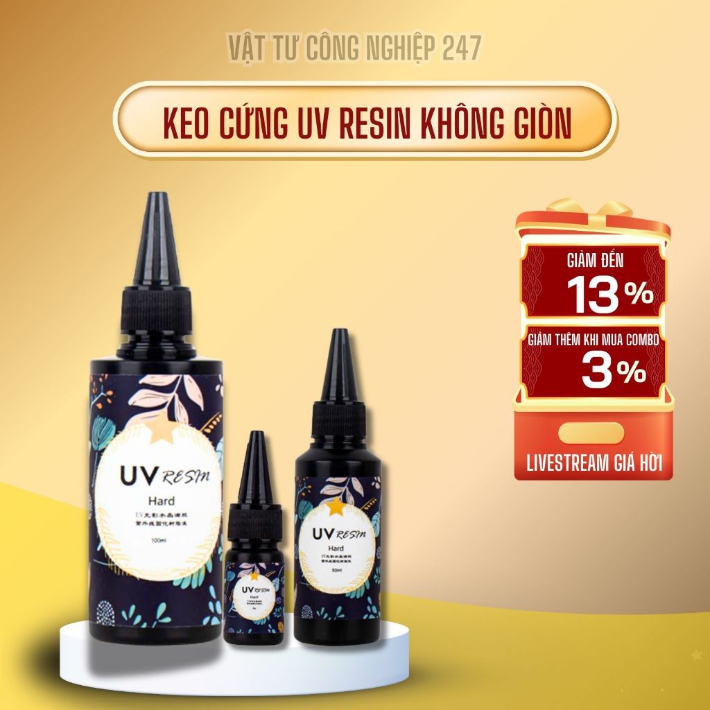 Keo UV Resin Trong Suốt Nhanh Khô 100ml Loại Cứng | Shopee Việt Nam