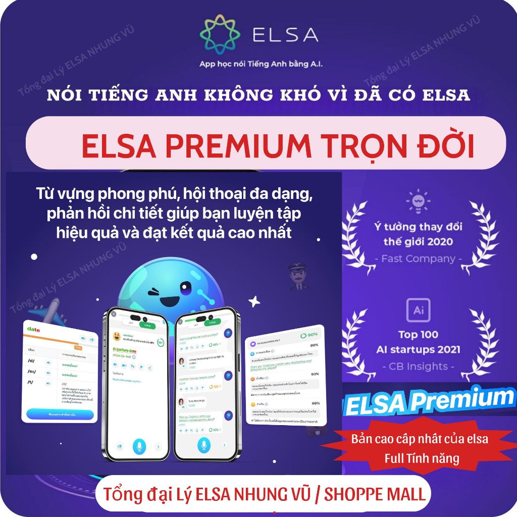 ELSA Premium Lifetime ( Full ELSA Pro, AI Role Play, Speech Analyzer ...