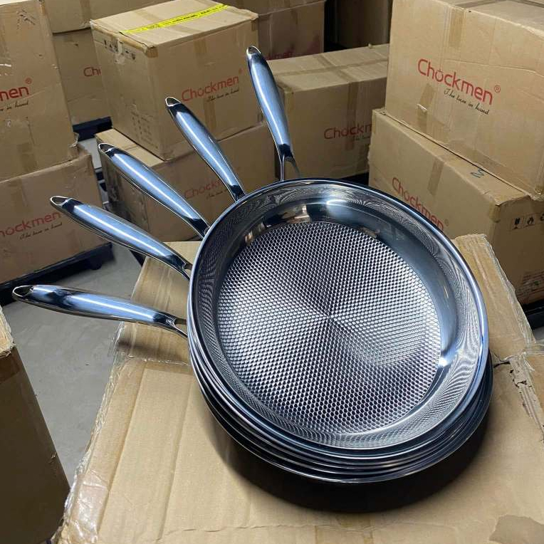 Chảo Tổ Ong CHOCKMEN Size 20 - 22-24-28CM Chảo Xào Chảo Rán Vân Tổ Ong Vân Gofl Chống Dính Dùng ...