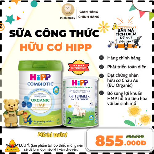 Michibaby - Sữa công thức HiPP Dê Đạm A2, Bò Organic Cao Cấp - Michi ...