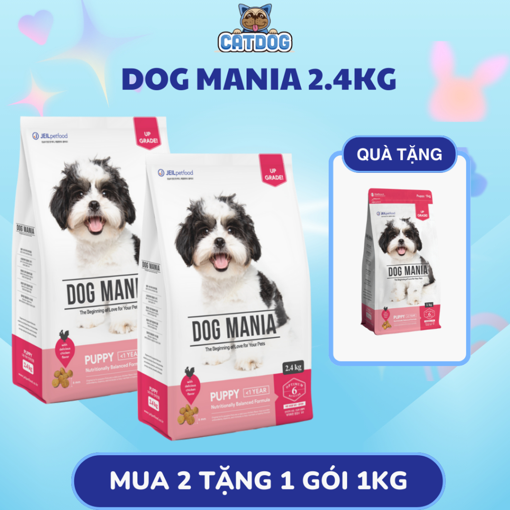 Thức ăn hạt cho chó Dog Mania Puppy 1kg/ 2.4kg | Shopee Việt Nam