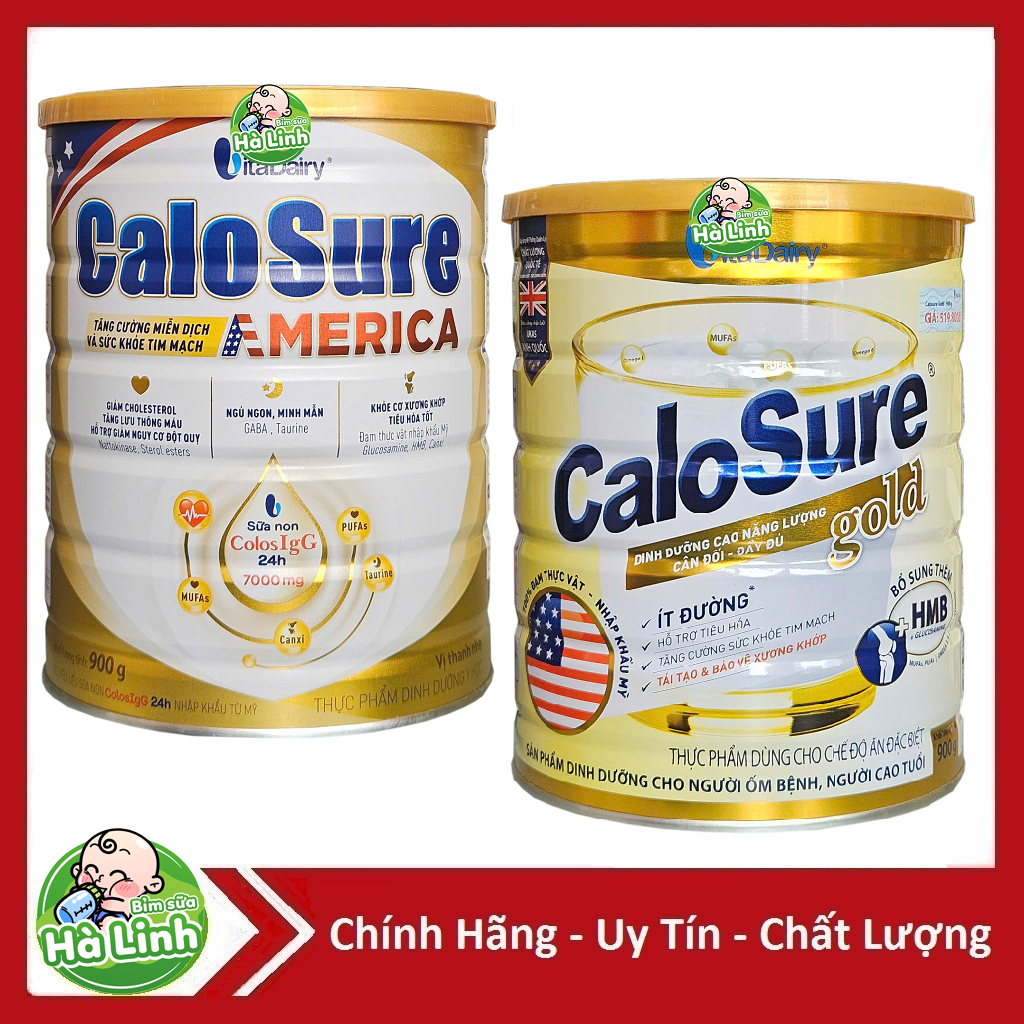 [Tích Điểm Đổi Qùa] Sữa Calosure gold ít đường hộp 900g ( Date 2027 ...