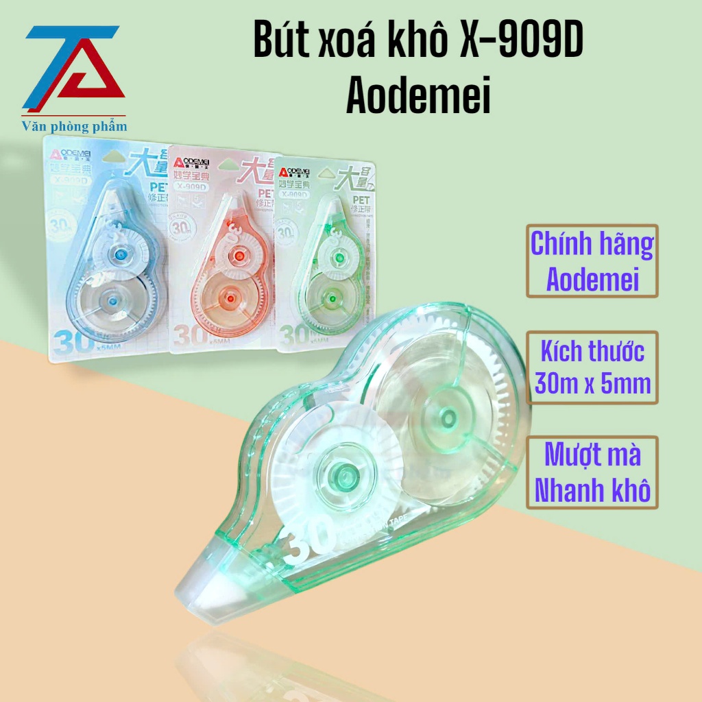 Bút xóa kéo AODEMEI, bút xóa băng 30m, khô nhanh, băng kéo VP nhiều màu ...