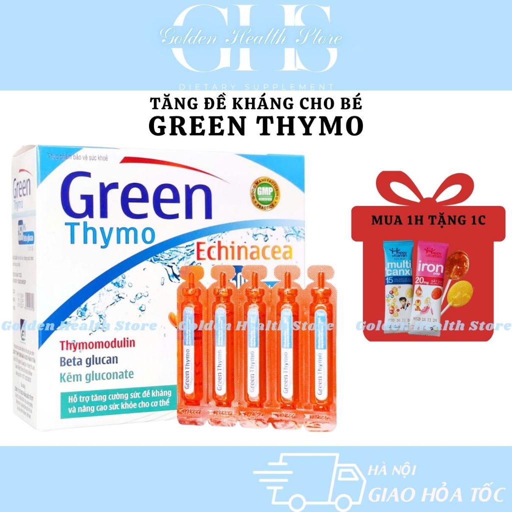 ⭐[MUA 1 TẶNG 1] Ống uống tăng miễn dịch Green Thymo - hỗ trợ tăng cường ...