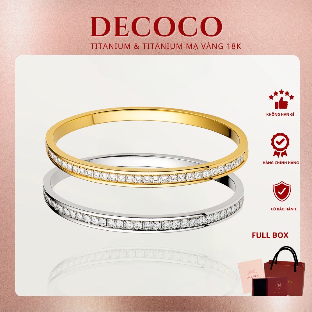 Vòng tay nữ De Coco ACC Elifa cuff đính đá DECOCO ACCESSORIES | Shopee Việt Nam