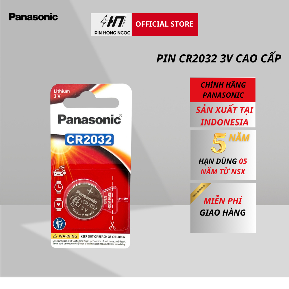 Vỉ 1 Viên Pin Panasonic CR2032 Lithium 3V cao cấp - Hàng chính hãng ...