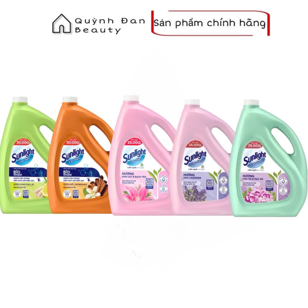 Nước lau sàn can Sunlight Ngăn côn trùng hiệu quả Chai 3,6 KG | Shopee ...