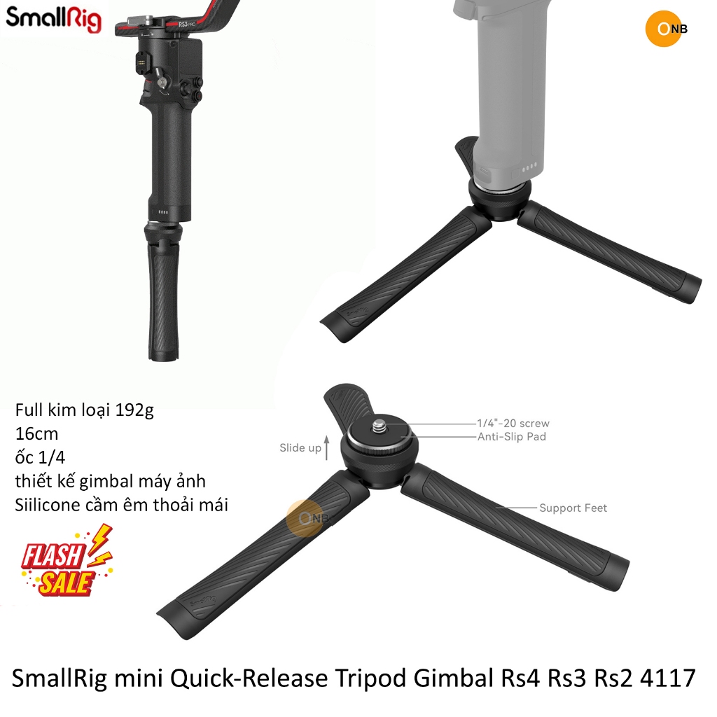 SmallRig Mini Tripod gắn Gimbal Rs4 Rs3 Rs2 16cm Full Kim loại 4117 ...