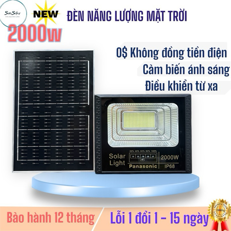 ĐÈN LED NĂNG LƯỢNG MẶT TRỜI SUN SOLAR 2000w tiết kiệm điện chống nước ...