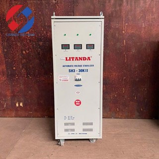 Ổn Áp 30KVA 3 Pha Dải 260V-430V Model SH3-30KII, Dải 260V-430V, Cho Nhà Máy, Hàng Dây Đồng ...