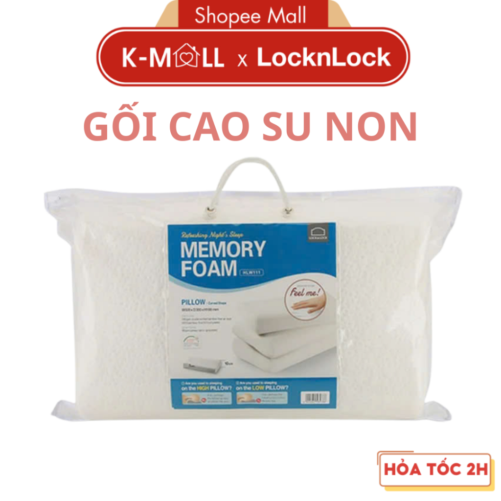 Gối memory foam 50D hình Cong Lock&Lock HLW111 (50 x 30 cm) tốt cho cột ...