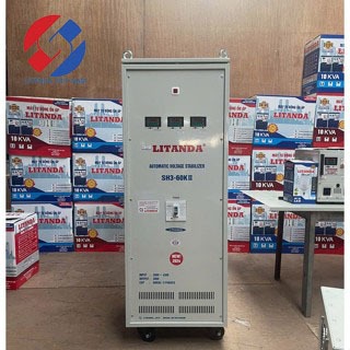 Ổn Áp Lioa 60KVA Model SH3-60KII Dải 260V 3 Pha Dây Đồng, Mẫu Mới Thiết Kế Khí Động Học Chính ...