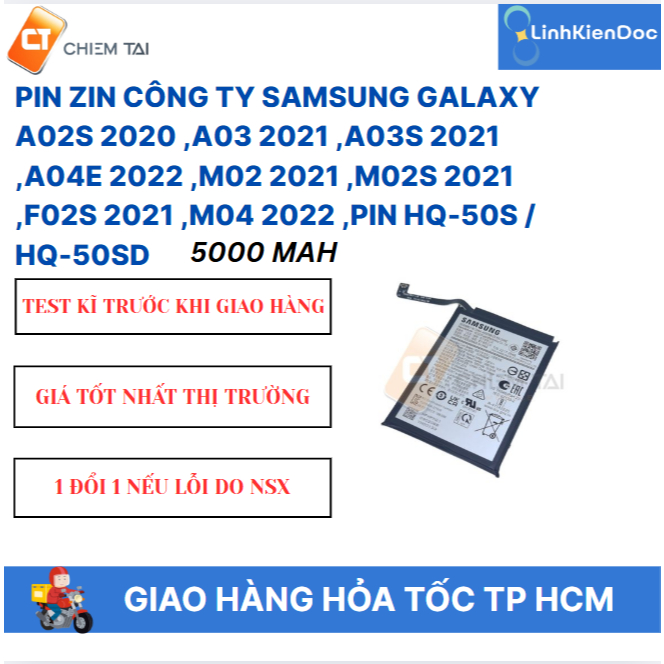 Pin SAMSUNG A02s 2020, A03 2021, A03s 2021, A04e 2022, M02s 2021, F02s ...
