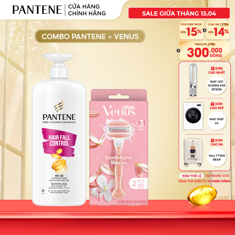 Combo Dầu Gội PANTENE Pro-V Ngăn Rụng Tóc Chai 1200ML Và Dao Cạo ...
