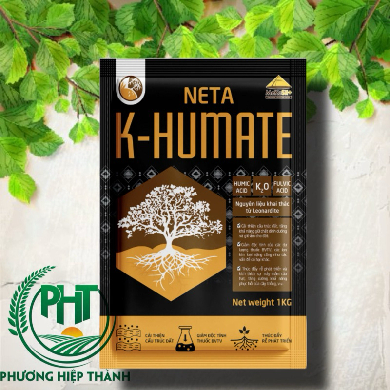 Humic Đen K-Humate 1kg – Kích Rễ Mạnh, Cải Tạo Đất, Giữ Ẩm, Tan Nhanh ...