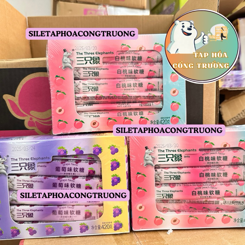 Sỉ hộp 30 thanh kẹo dẻo sữa chua vị hoa quả thơm ngon, kẻo dẻo sữa chua ...