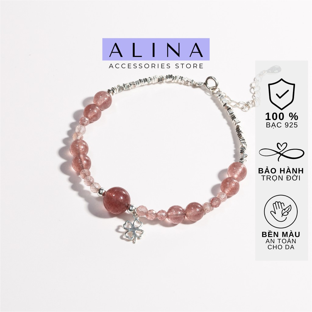 Lắc tay Bạc 925 ALINA Đá Thiên Nhiên Phối Charm May Mắn 2468 F19 ...