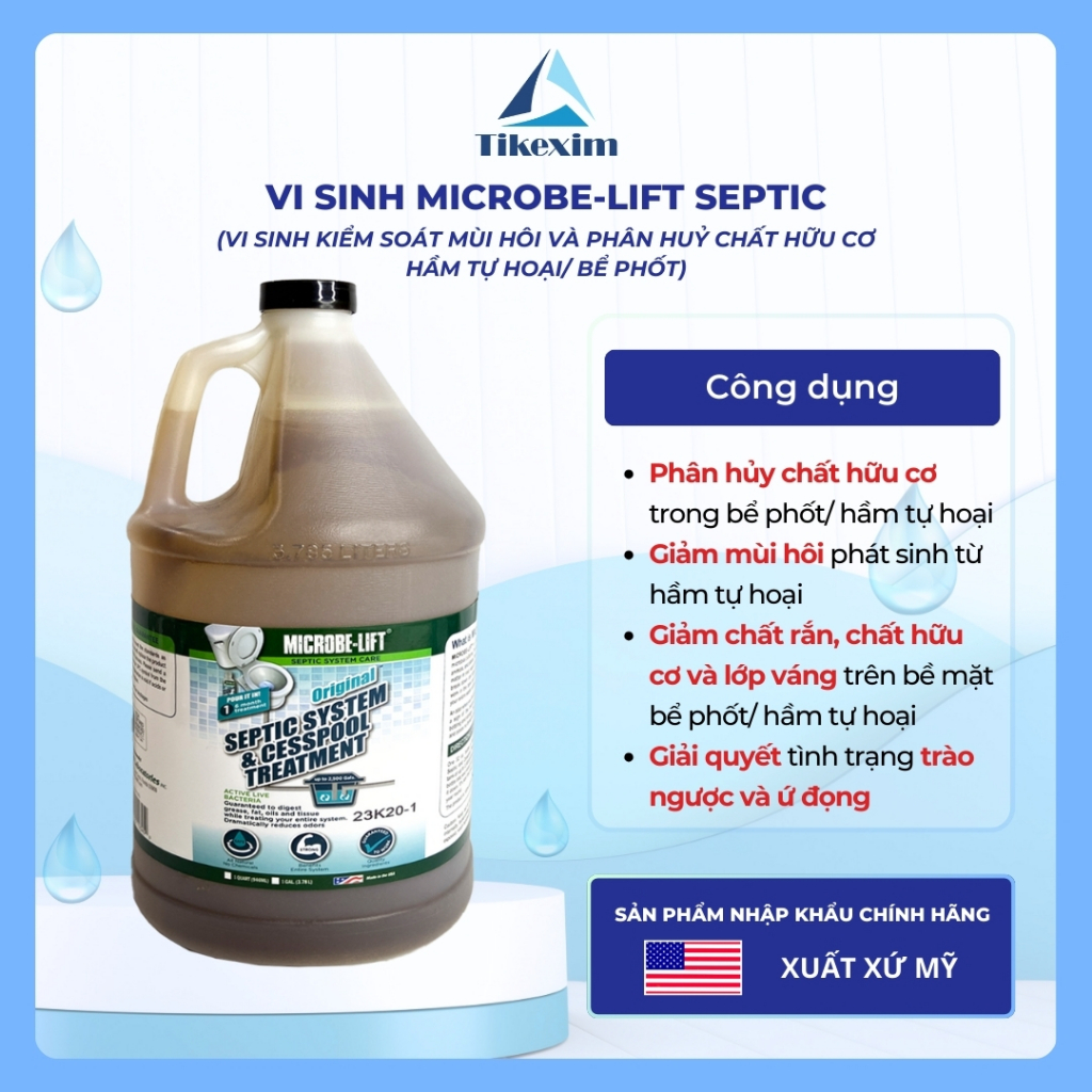 Vi sinh xử lý hầm tự hoại Microbe-Lift SEPTIC phân hủy chất hữu cơ ...