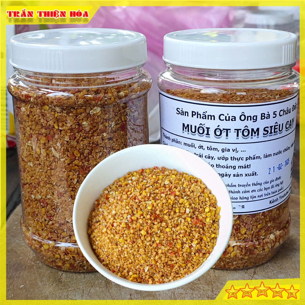 400gr Muối Ớt Tôm Cay Hạt Nhỏ Loại Đặc Biệt Dùng Chấm Trái Cây, Nêm Thịt Cá | Shopee Việt Nam