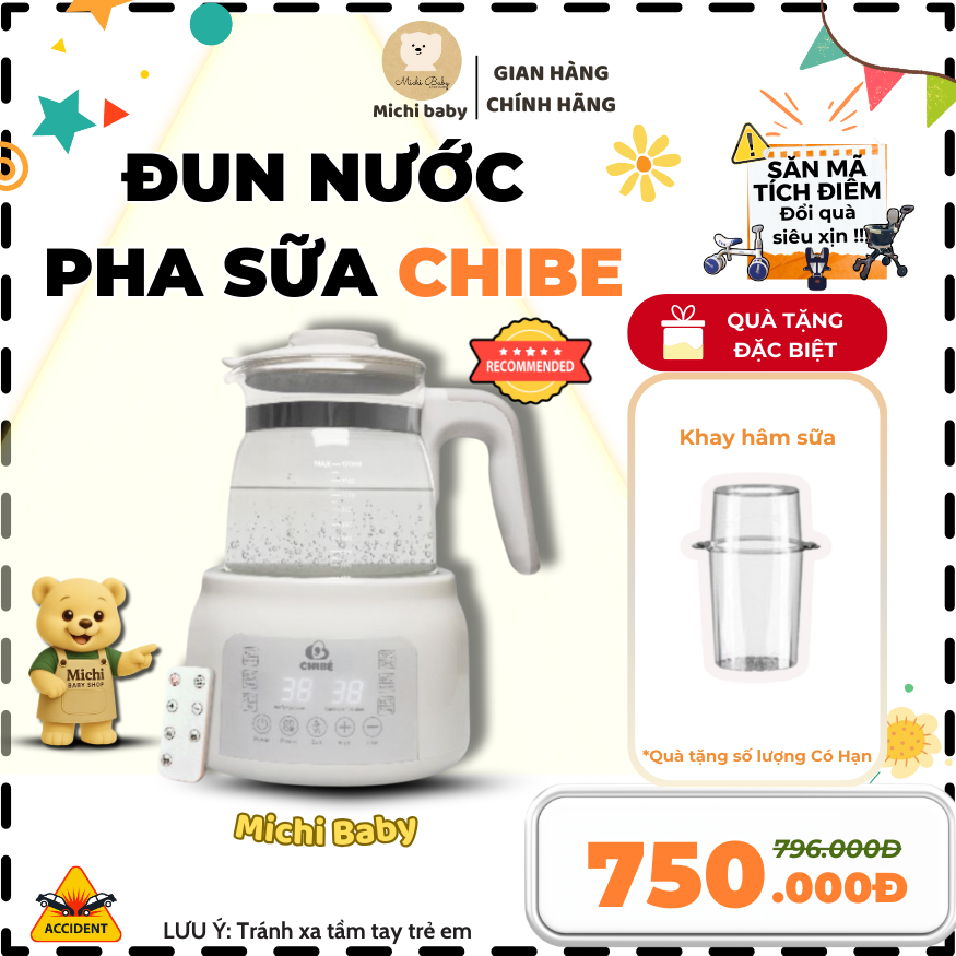 Michibaby- Máy Đun Nước Pha Sữa Chibe Cho Bé Có Điều Khiển Từ Xa ...