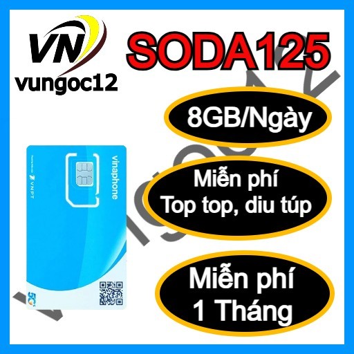 SIM 5G VINAPHONE BIG50Y FCLUB D89Y SODA125 D159V KM 180GB/TH 200P GỌI NGOẠI MẠNG NỘI MẠNG FREE ...