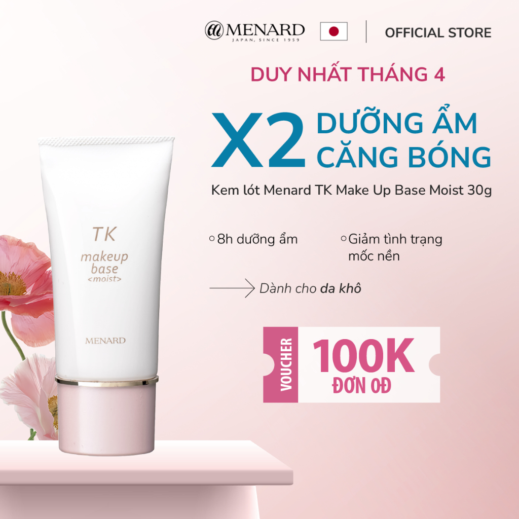 Kem lót Menard hỗ trợ kiềm dầu và che phủ lỗ chân lông TK Make Up Base 30G | Shopee Việt Nam