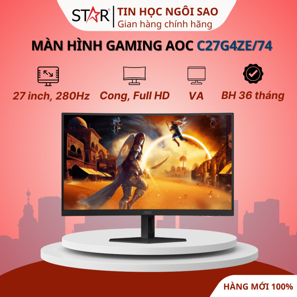 Màn Hình Gaming AOC C27G4ZE/74 | 27 inch, Full HD, Fast VA, 280Hz, 0 ...