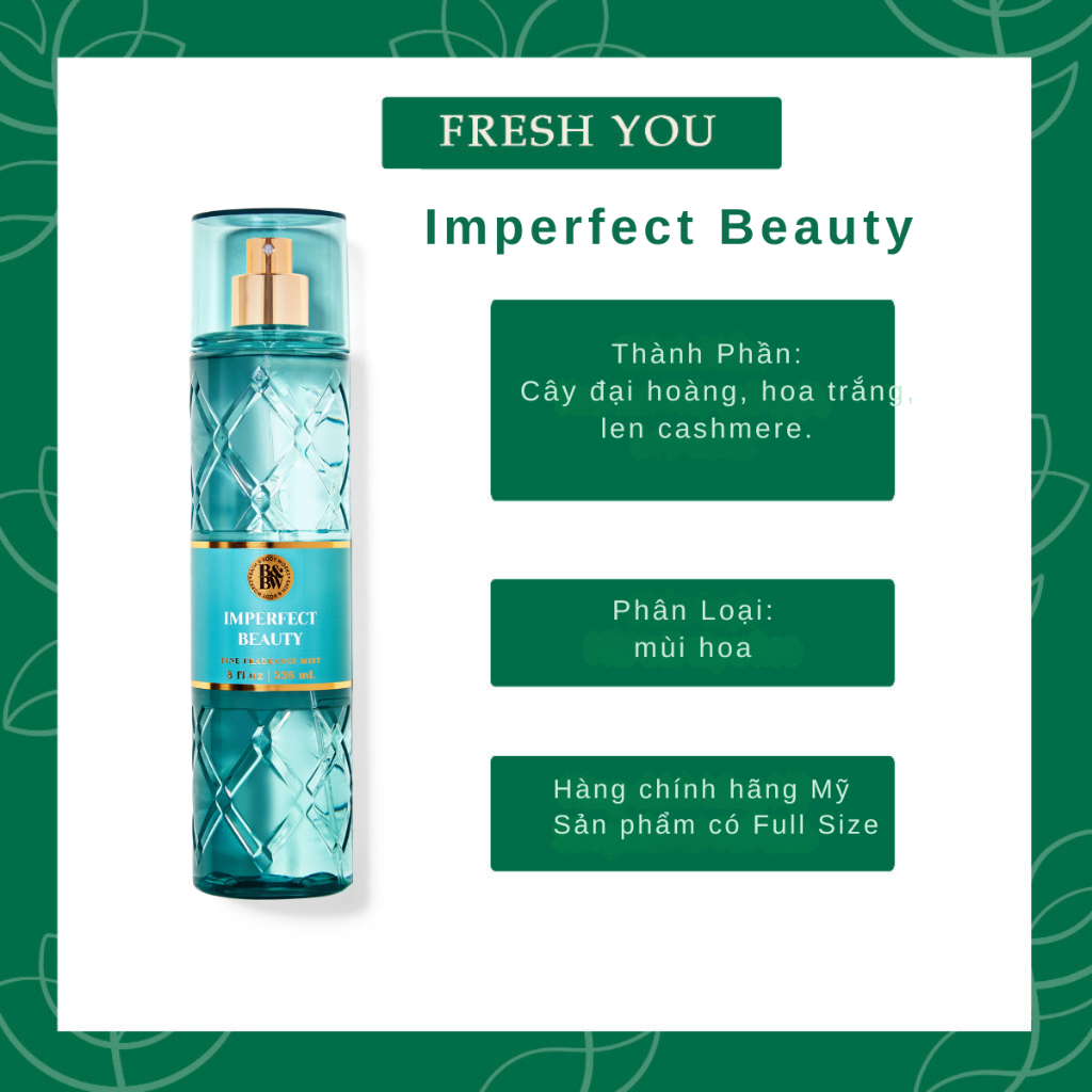 Imperfect Beauty - Xịt thơm toàn thân body mist Bath & Body Works khác ...