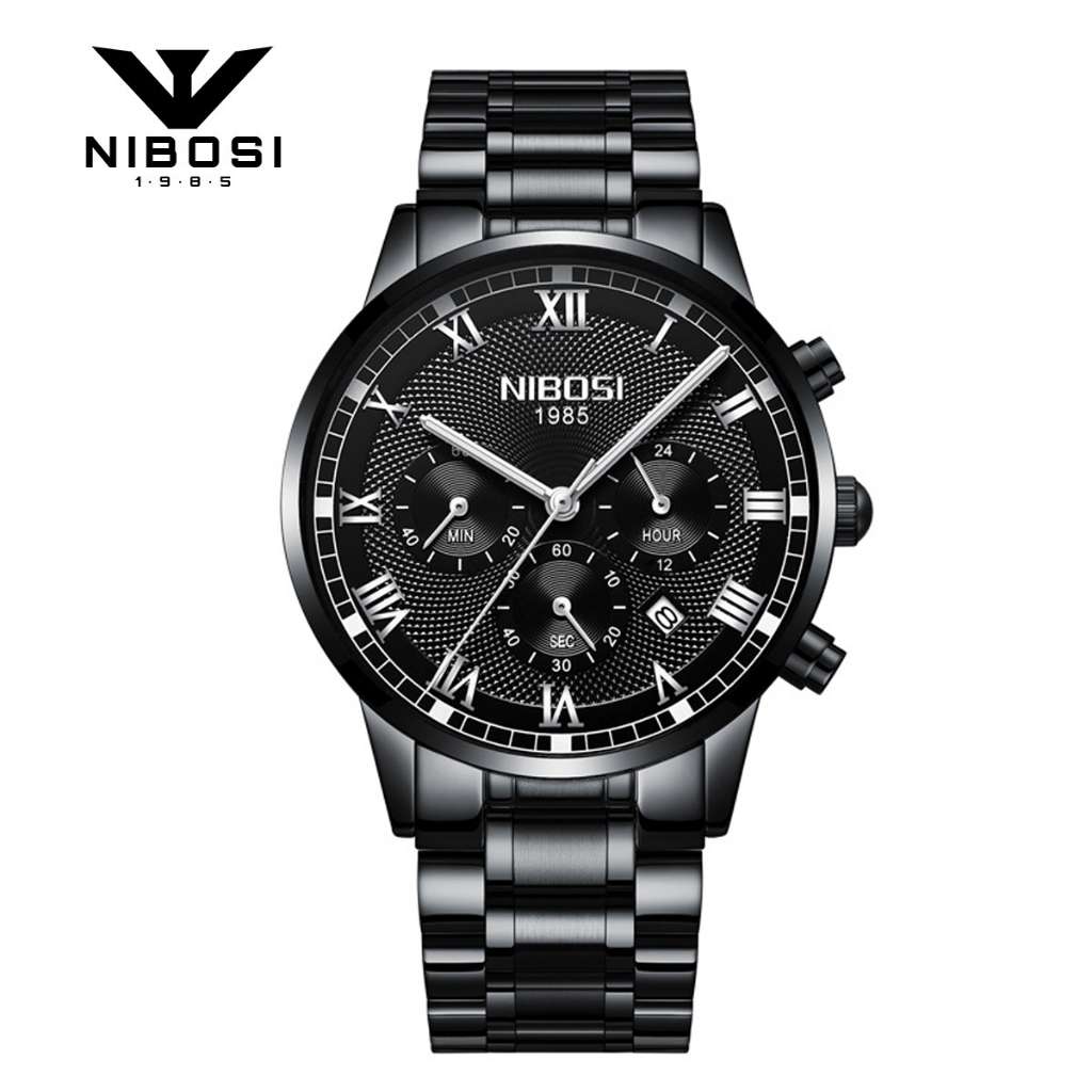 Đồng Hồ Nam NIBOSI 2339 Chạy Full 6 Kim Chống Nước 3ATM Thiết Kế Sang Trọng Lịch Sự Khung Thép ...