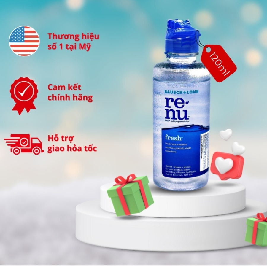Nước ngâm lens RENU 120ml (Tặng kèm khay) | Shopee Việt Nam
