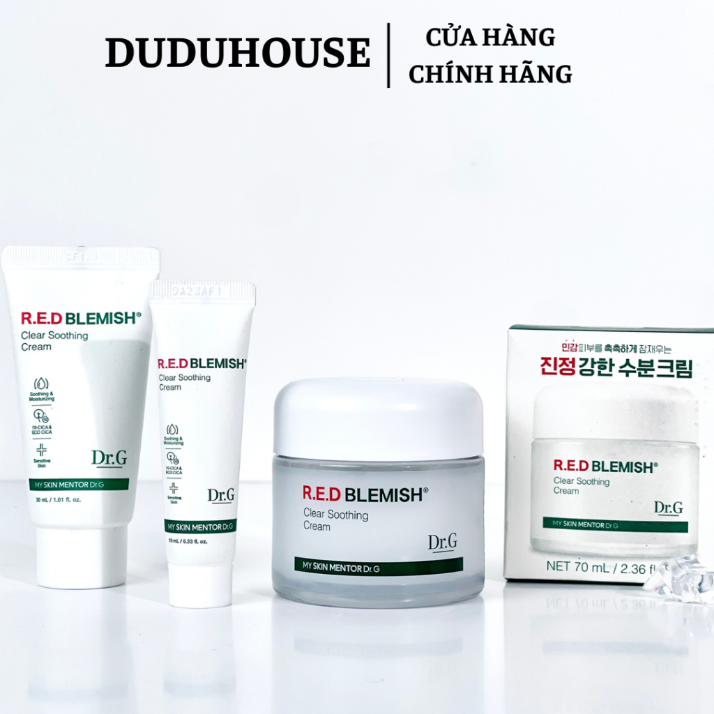 Kem dưỡng cho da dầu mụn DrG Dr.G Red Blemish cica soothing cream 70ml Duduhouse | Shopee Việt Nam