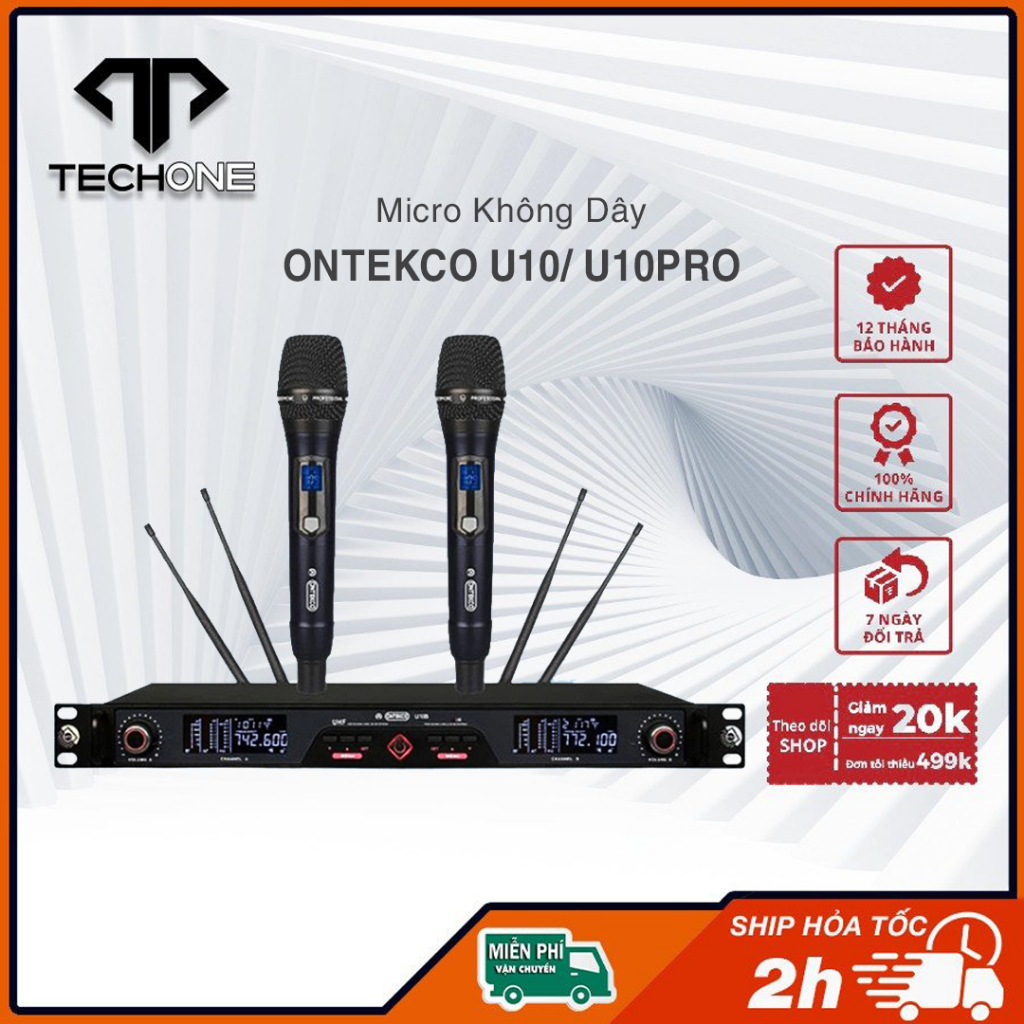 Bộ micro không dây ONTEKCO U10 ( U10PRO) cao cấp dùng cả trong nhà và ...