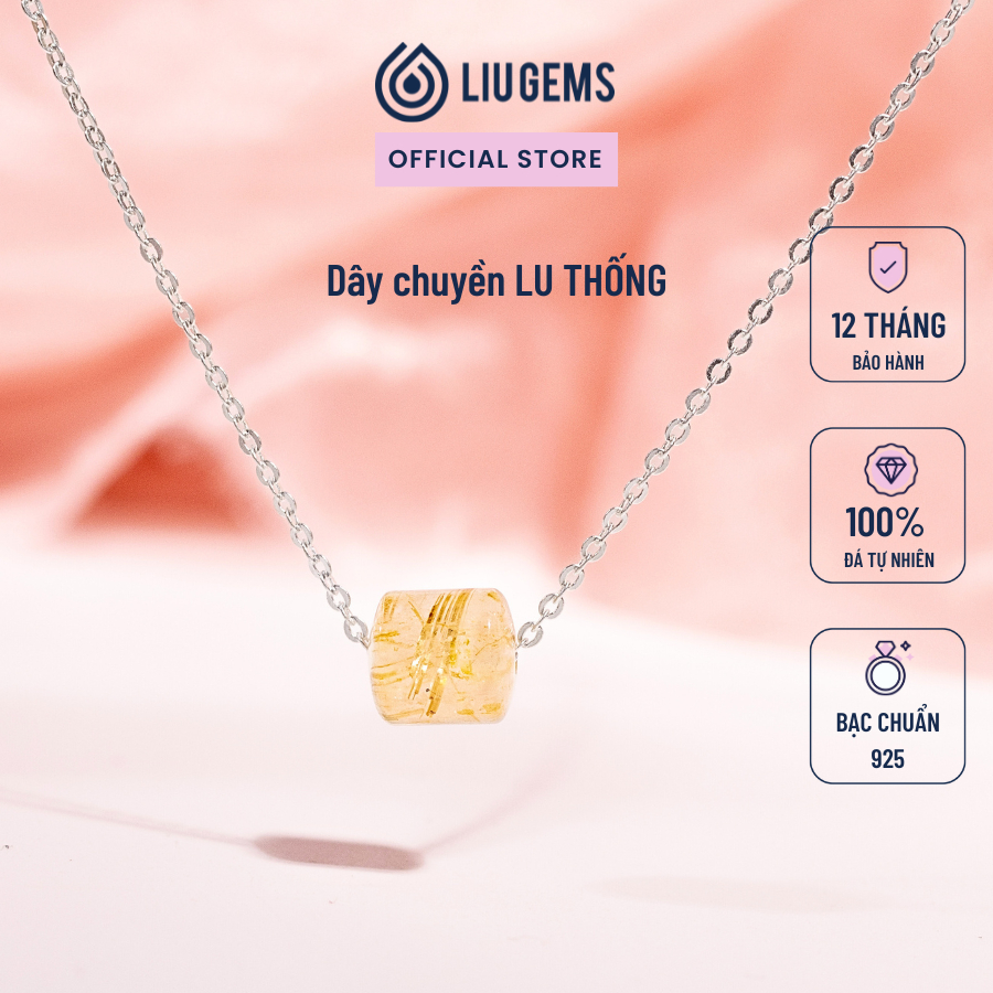 Dây Chuyền Bạc 925 Lu Thống Đá Phong Thủy Liugems Unisex, Thời Trang ...