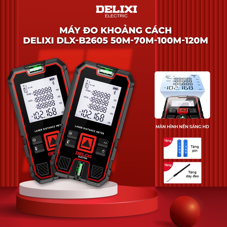 Máy Đo Khoảng Cách Laser Delixi, Đo Lazer Đa Năng, Đo Laser Xây Dựng ...