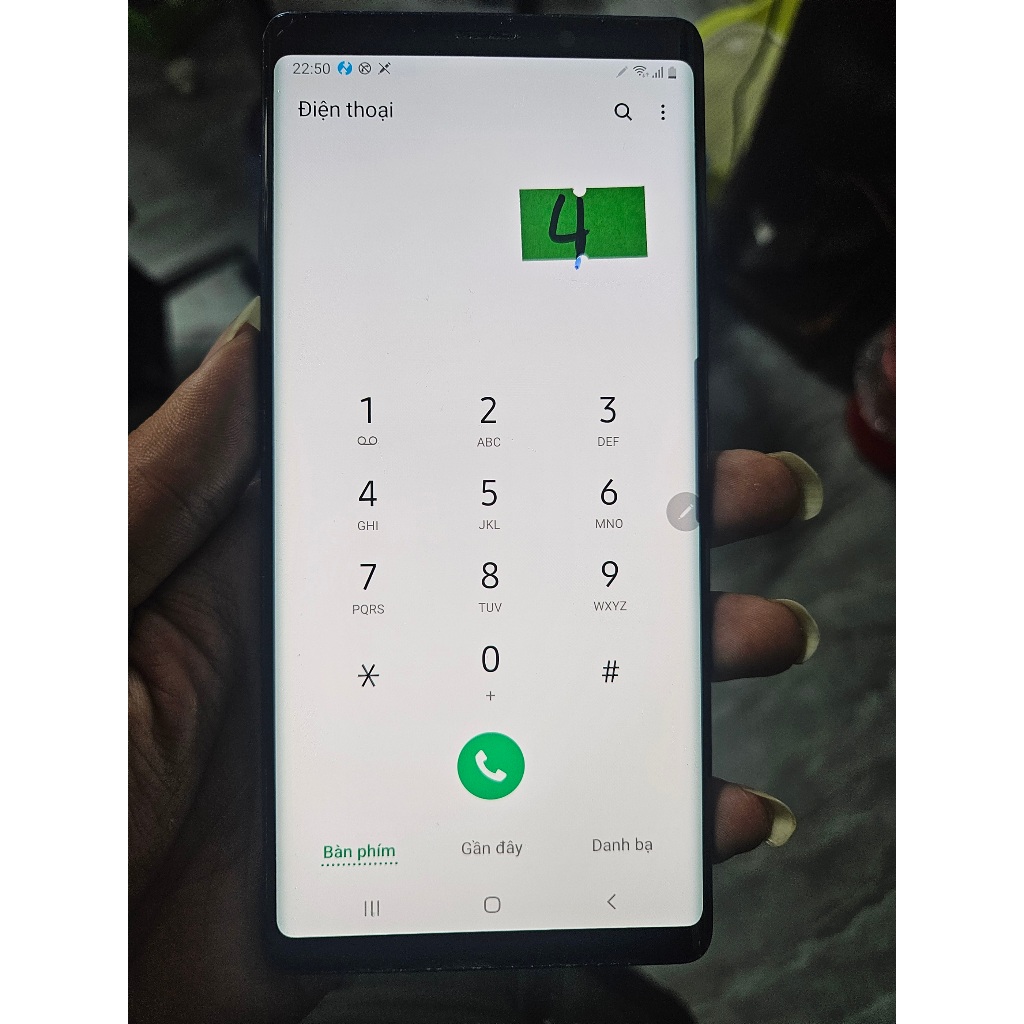 Màn Samsung Note 9 N960 liền khung vỡ, sọc, đốm, cảm ứng ok để test máy ...