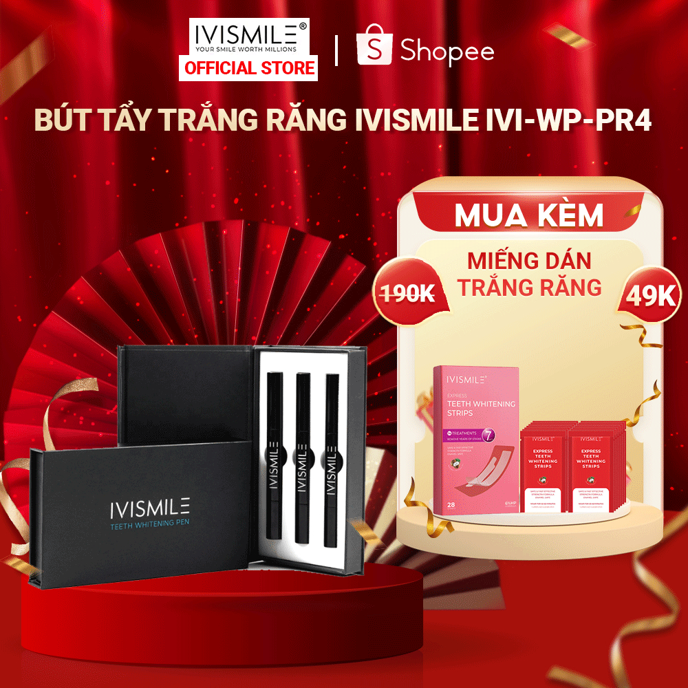 Bộ 3 bút tẩy trắng răng Ivismile IVI-WP-PR4 - Màu đen | Shopee Việt Nam