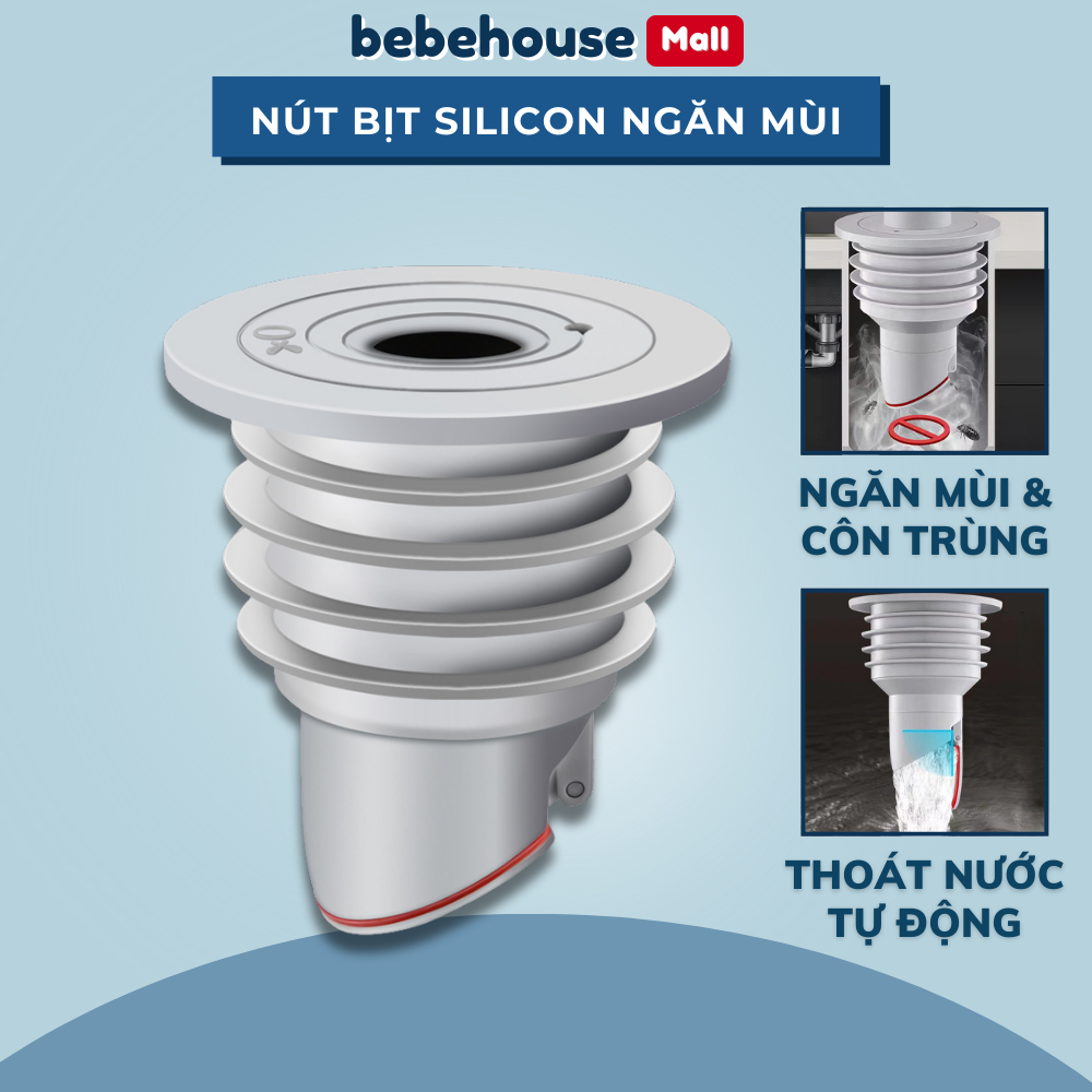 Nút Bịt Silicon Ngăn Mùi Thoát Nước Bồn Rửa Chống Tràn Máy Giặt HC034 BEBEHOUSE | Shopee Việt Nam
