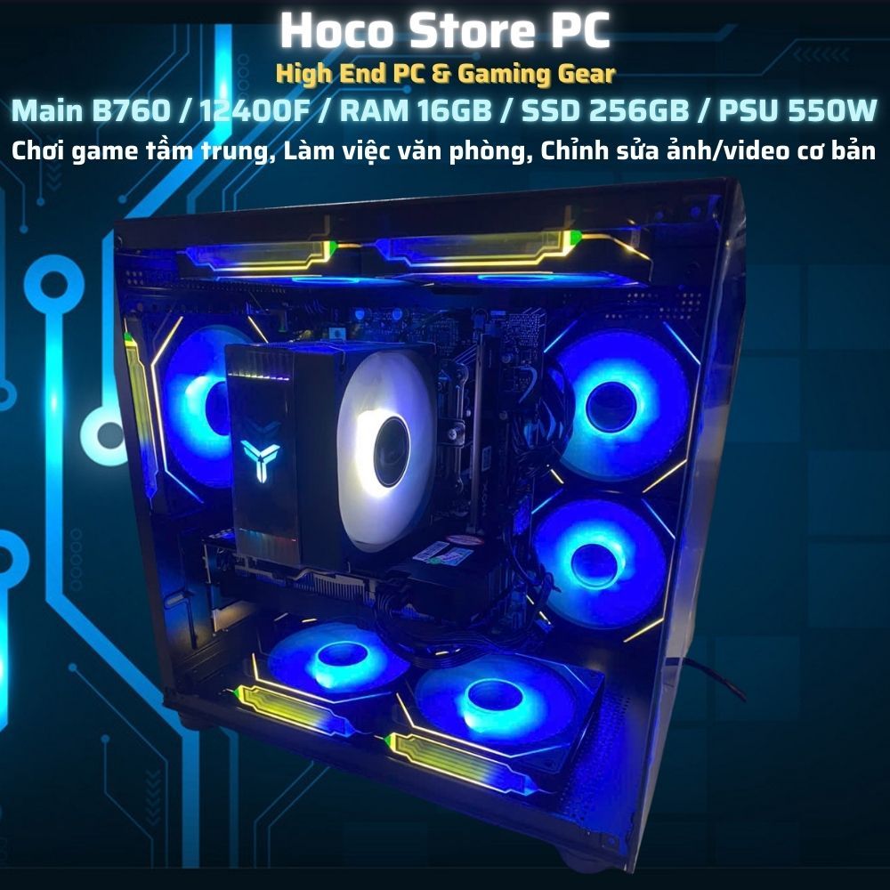 PC Gaming VSP Đen 512x2 CPU I5 12400F Rx 580 8G Ram 16Gb SSD 256Gb ...