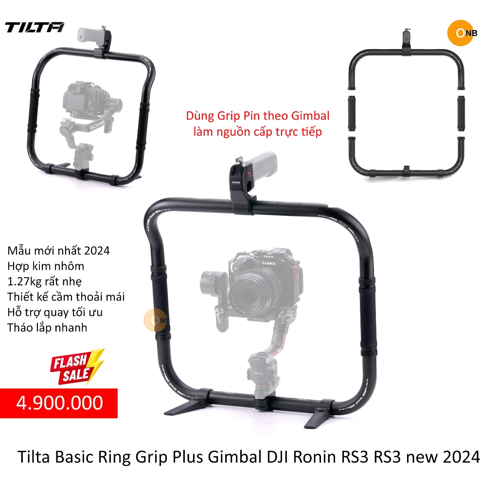 Tilta Basic Ring Khung tay cầm hỗ trợ quay cho Gimbal RS4 RS3 RS2 | Shopee Việt Nam